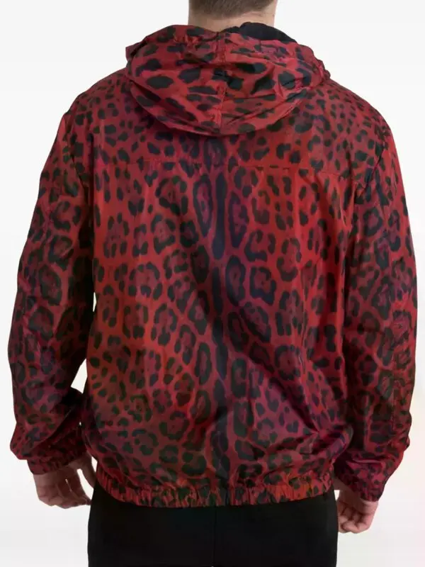 Dolce & Gabbana Leopard Print Hooded Jacket