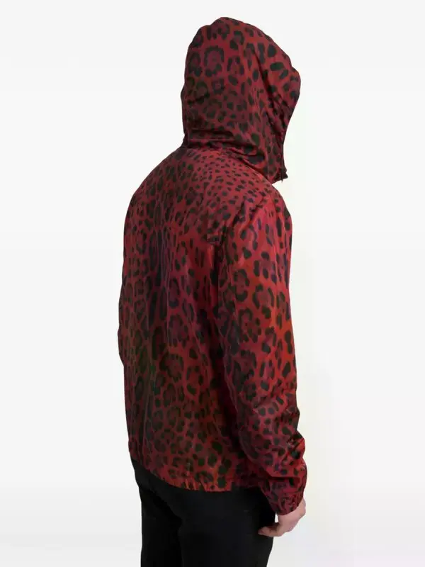 Dolce & Gabbana Leopard Print Hooded Jacket