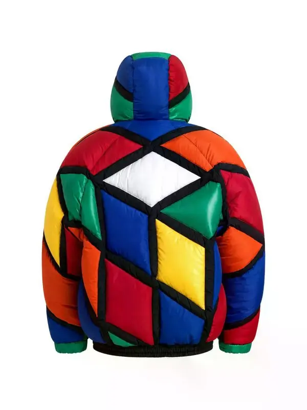 Dolce & Gabbana Quilted Geometric Patchwork Hooded Jacket