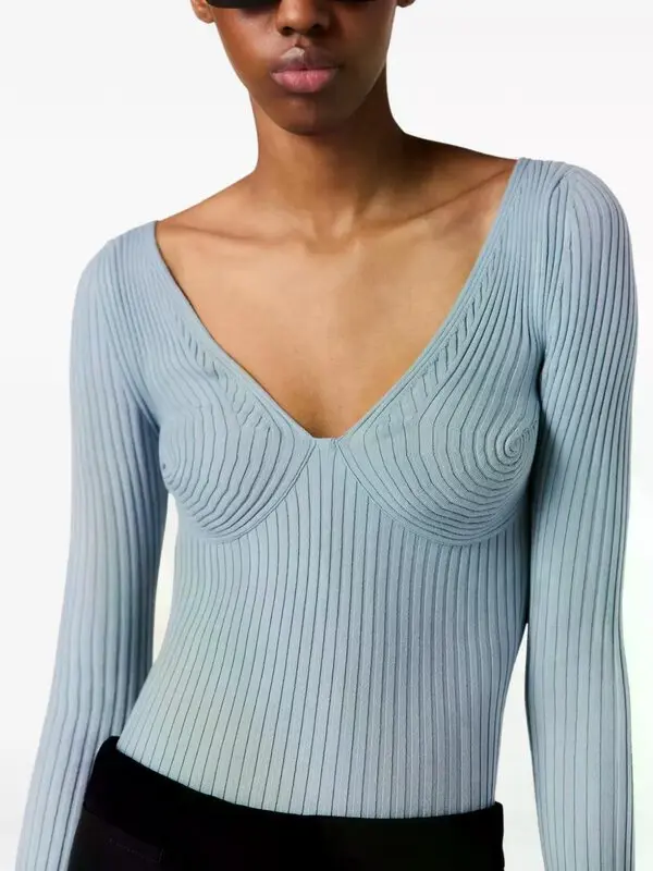 Stella McCartney Ribbed Knit V-neck Top