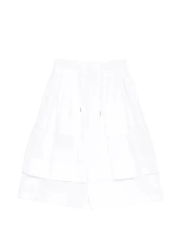 SONGZIO Layered Drawstring Shorts - Neutrals
