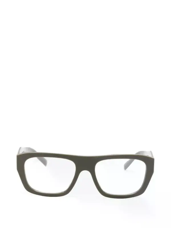 Prada Symbole Full Rim Rectangle Eyeglasses - Green