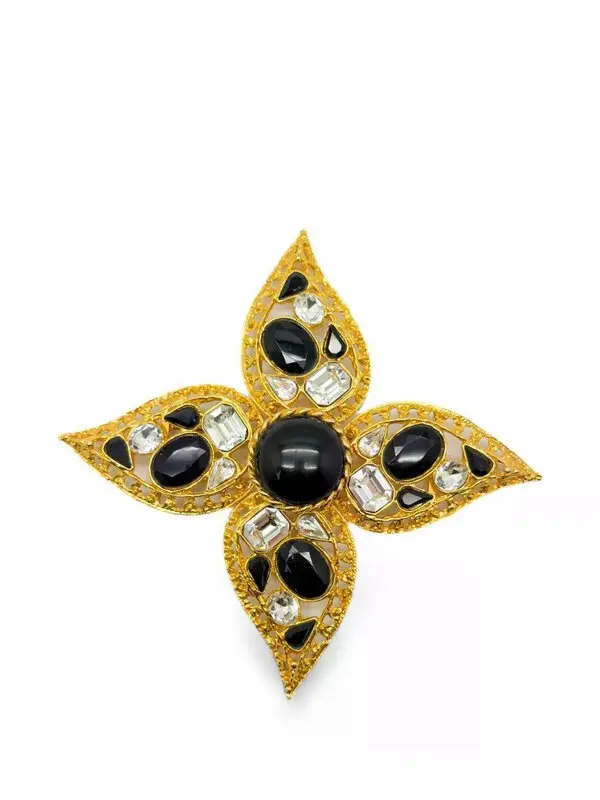 JENNIFER GIBSON JEWELLERY 1980s Runway North Star Brooch - Gold