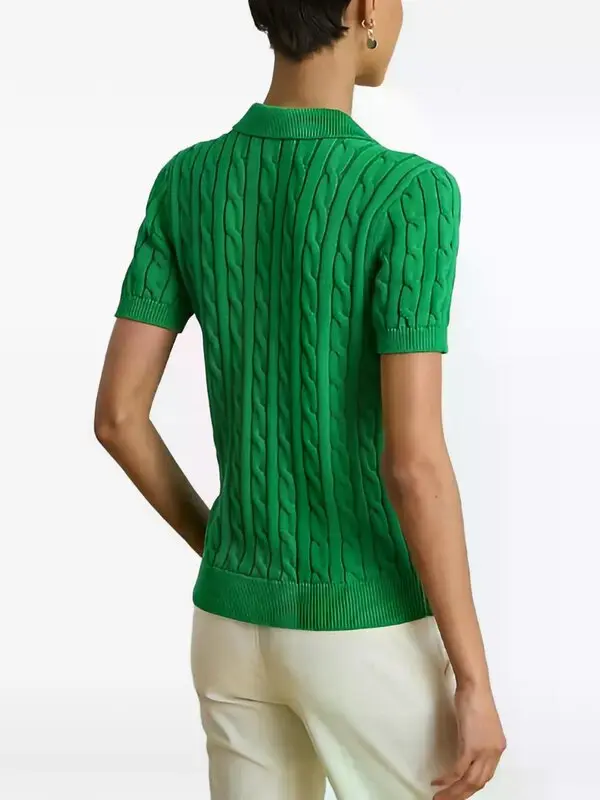 Ralph Lauren Cable-knit Cotton Polo Sweater