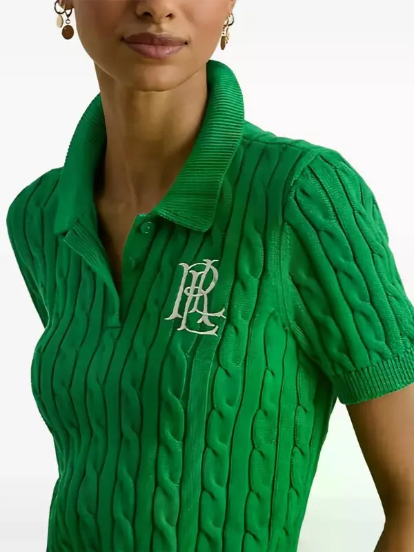 Ralph Lauren Cable-knit Cotton Polo Sweater