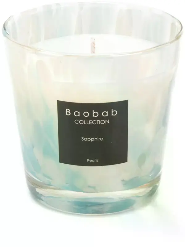 BAOBAB COLLECTION Sapphire Pearls Scented Candle - White