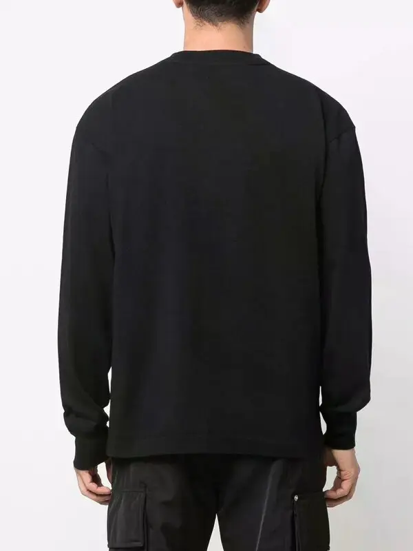 Palm Angels Leaf-print Crew-neck Sweatshirt