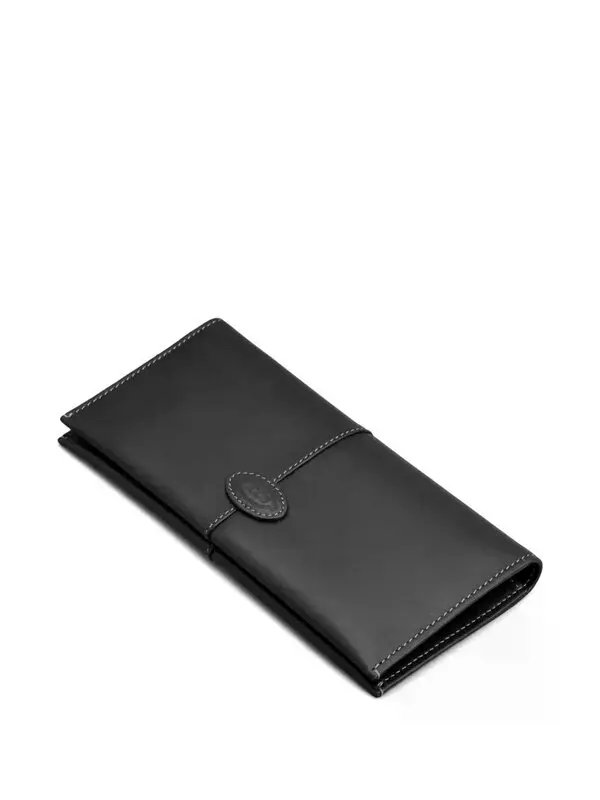 TOD'S Vertical Leather Wallet - Black