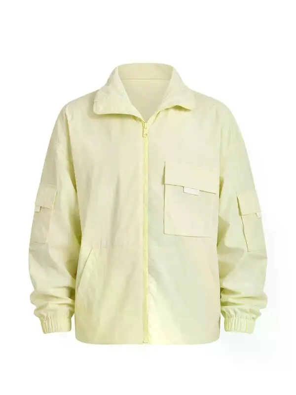 Dolce & Gabbana Yellow Logo Print Zip-up Jacket
