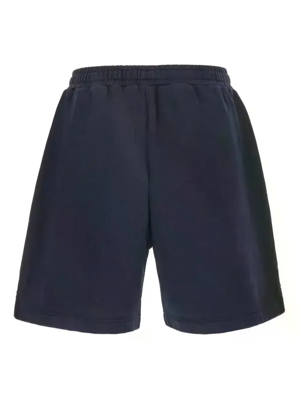 Palm Angels Logo Embroidered Bermuda Shorts - Blue