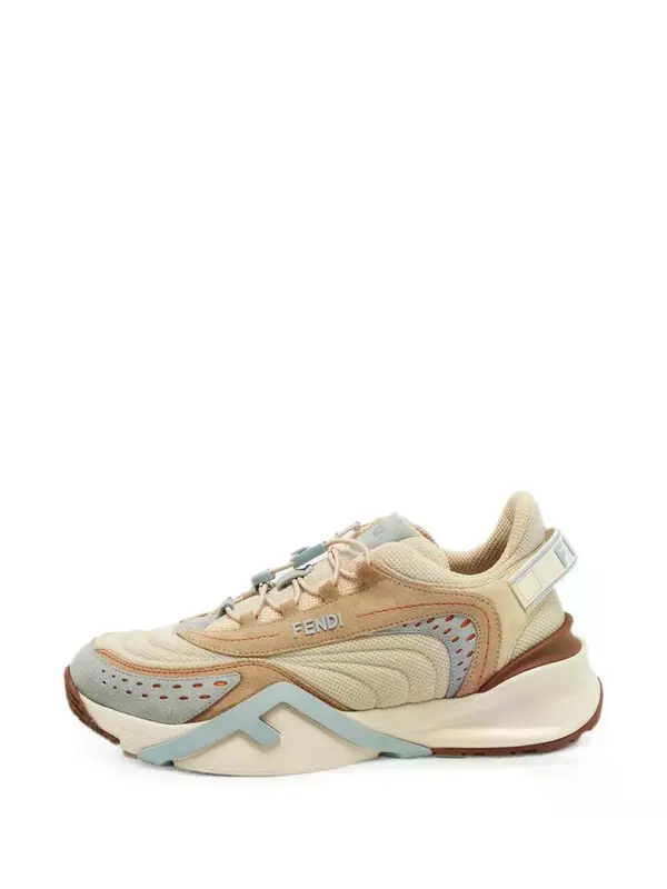 Fendi Flow Sneakers With Mesh Panels And Suede Overlays