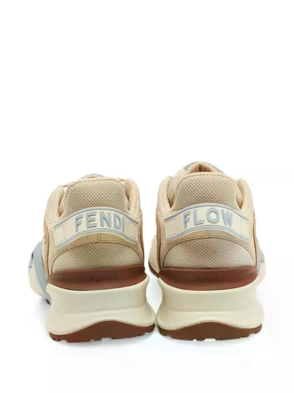 Fendi Flow Sneakers With Mesh Panels And Suede Overlays