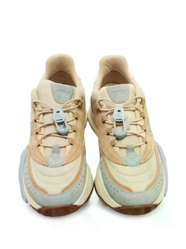 Fendi Flow Sneakers With Mesh Panels And Suede Overlays