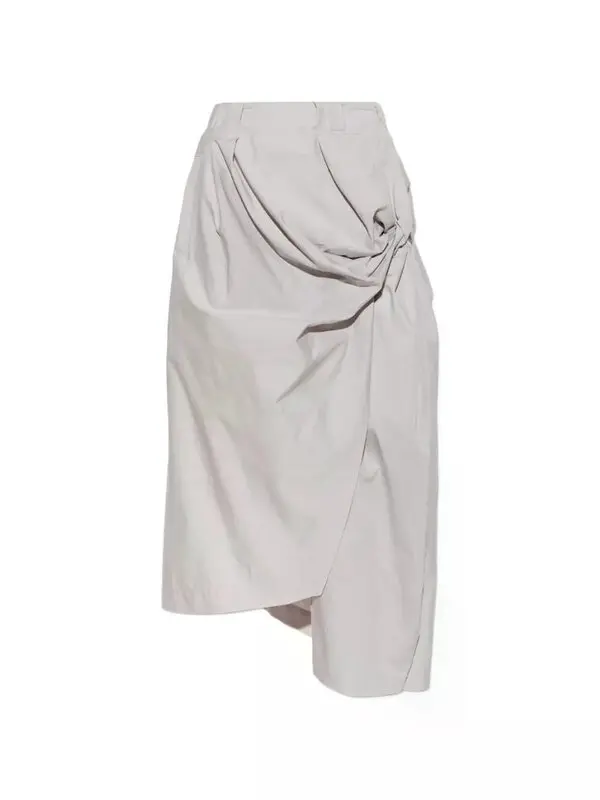 Issey Miyake Asymmetric Draped Midi Skirt