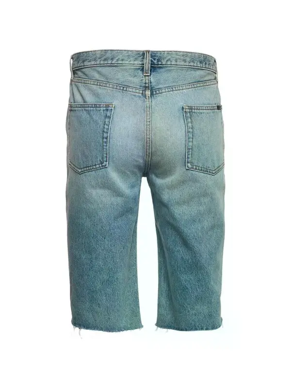 Saint Laurent Distressed Denim Shorts
