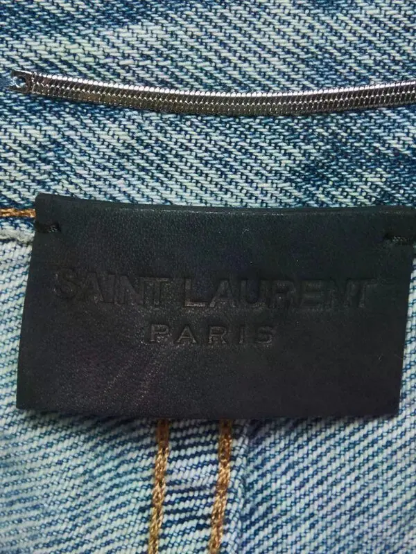Saint Laurent Distressed Denim Shorts