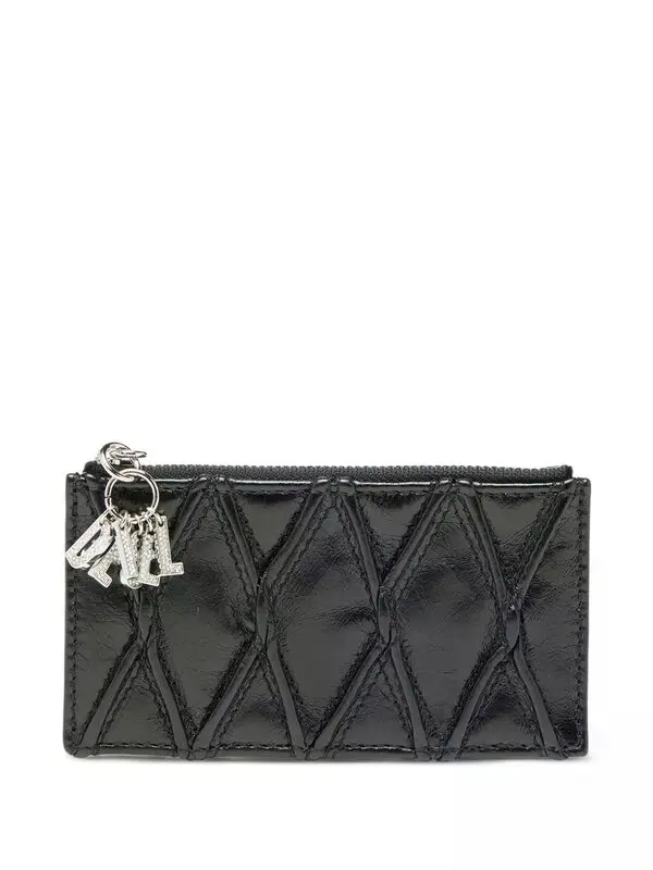 DIESEL® D-charms Diamond-quilted Card Holder - Black