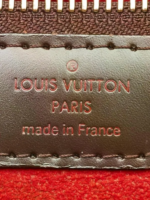 LOUIS VUITTON Damier Ebene Canvas Bergamo Mm Tote Bag