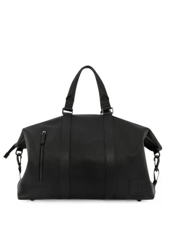 Armani Exchange Grained Texture Holdall - Black