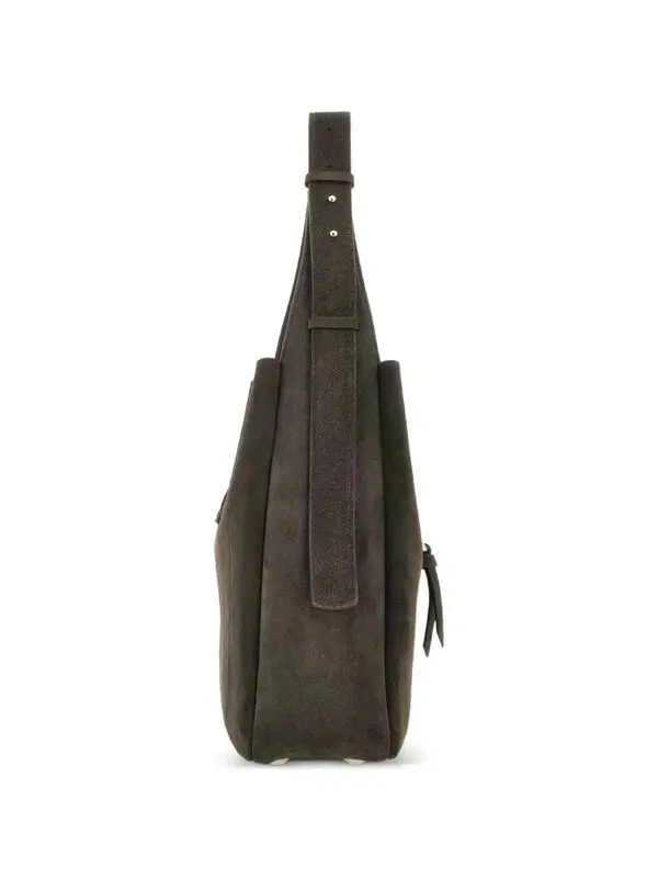 Hogan Dark Suede Shoulder Bag - Brown