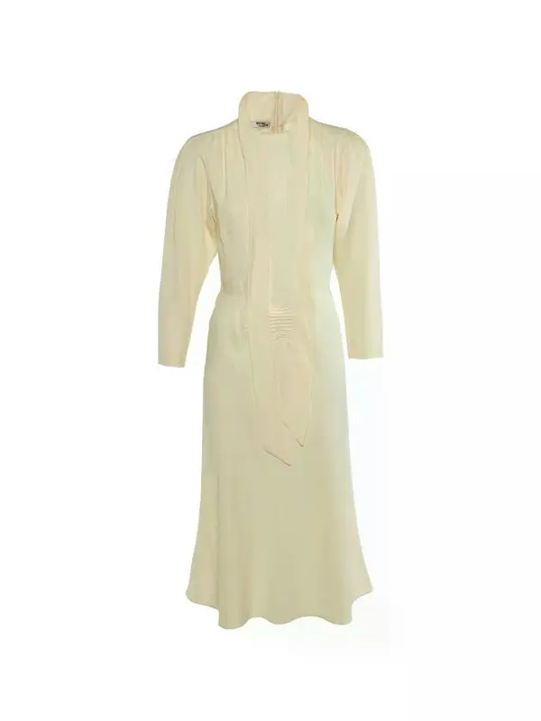 Miu Miu Neck-tie Midi Dress