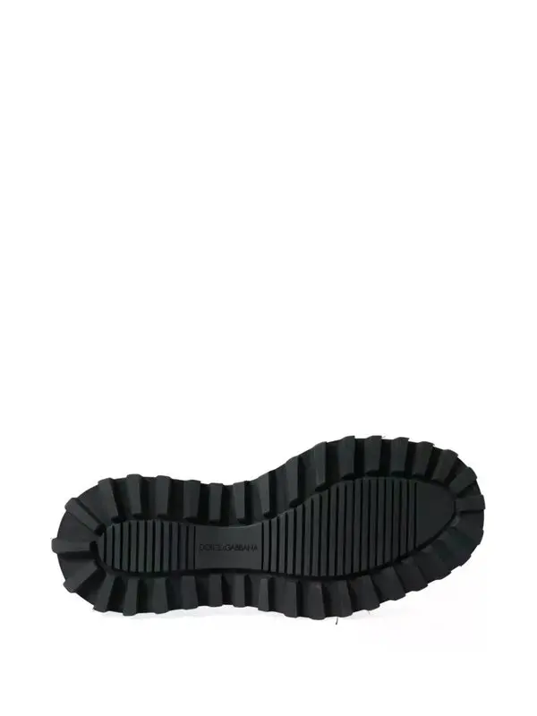 Dolce & Gabbana Leather Chain-trim Platform Ankle Boots