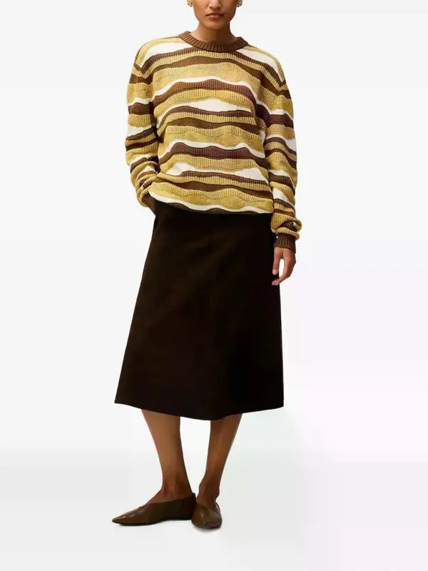 RETORI Retro Suede Midi Skirt