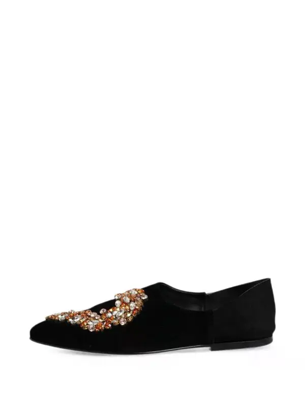 Dolce & Gabbana Crystal-embellished Loafers