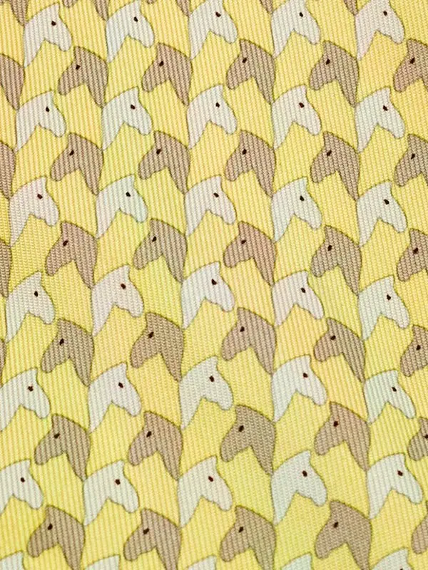 Hermès Silk Horse Heads Print Tie