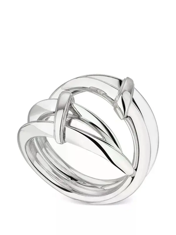SHAUN LEANE Sabre Deco Twist Ring In Sterling - Silver