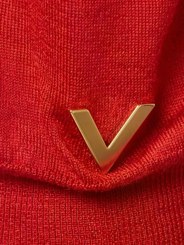 Valentino Garavani Vlogo Fine Knit Boat Neck Sweater