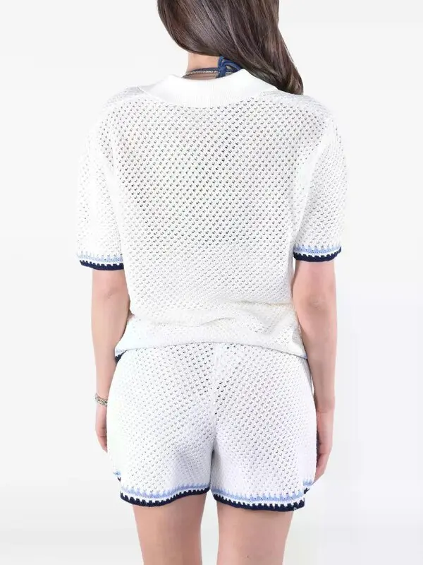 MC2 SAINT BARTH Pixie Open-knit Polo Shirt
