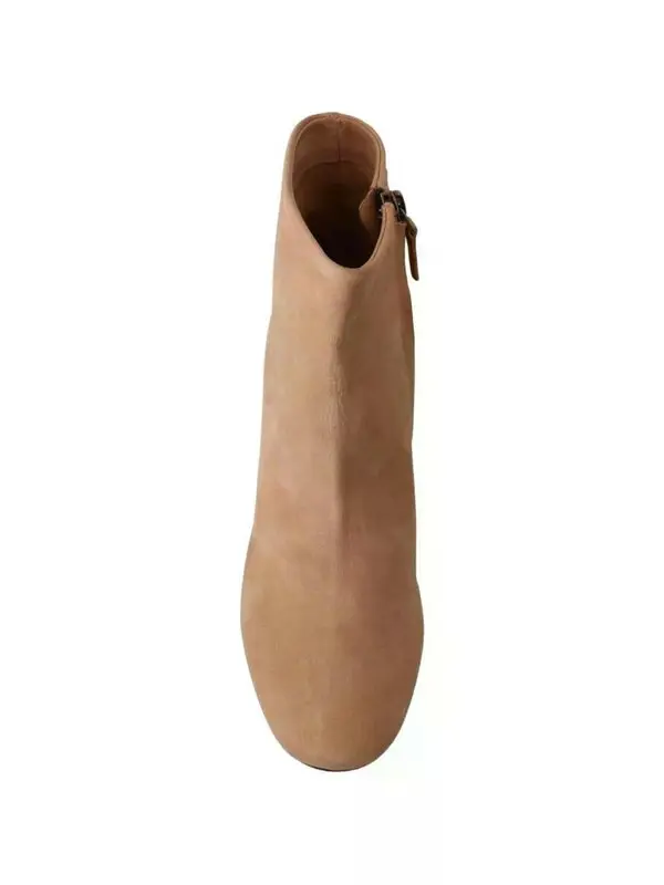 DEL CARLO Round Toe Stacked Heel Ankle Boots