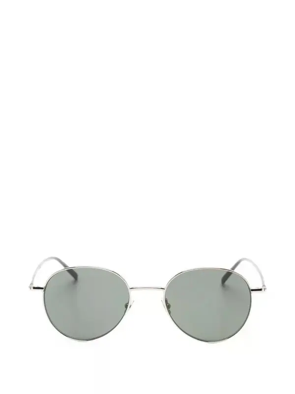 Saint Laurent Tone Round Frame Sunglasses - Silver