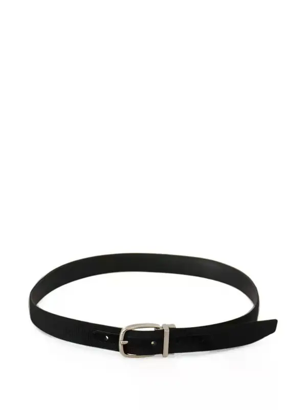 Dolce & Gabbana Woven Texture Leather Trim Belt