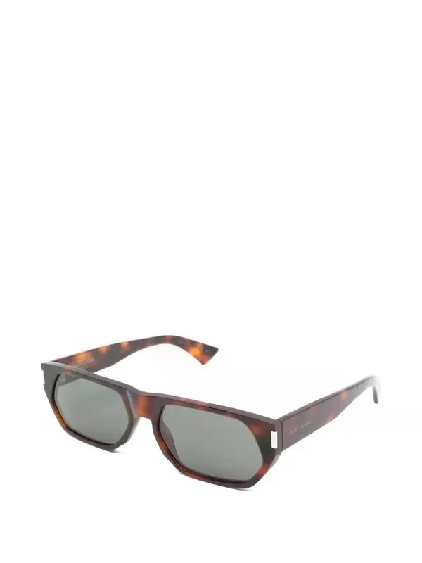 Saint Laurent Rectangle Frame Sunglasses - Brown