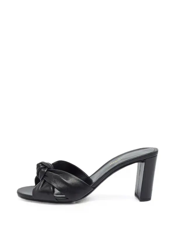 Saint Laurent Bianca Leather Heeled Sandals