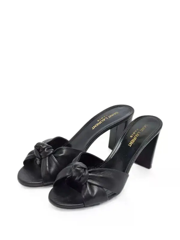 Saint Laurent Bianca Leather Heeled Sandals