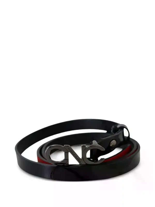Costume National Logo-buckle Leather Belt - Black