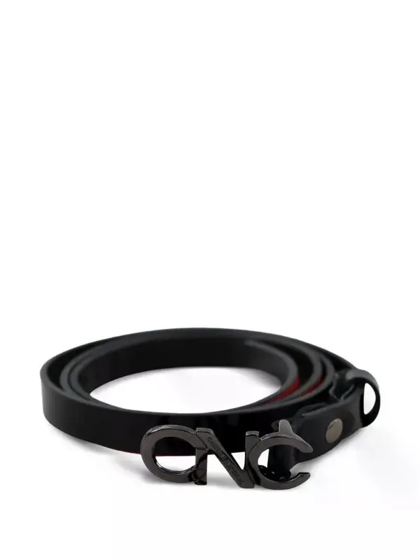 Costume National Logo-buckle Leather Belt