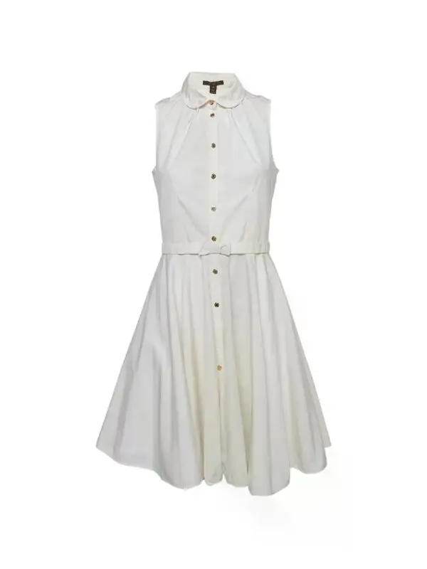 LOUIS VUITTON Sleeveless Bow-belt Mini Dress