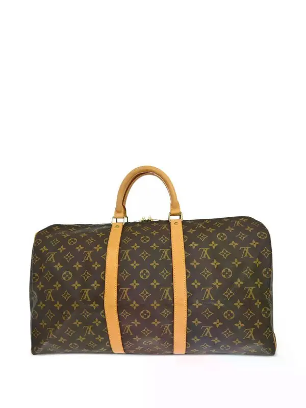 LOUIS VUITTON 1999 50 Keepall Monogram Travel Bag - Brown