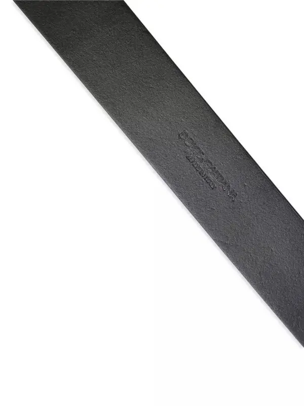 Dolce & Gabbana Leather Logo Buckle Belt