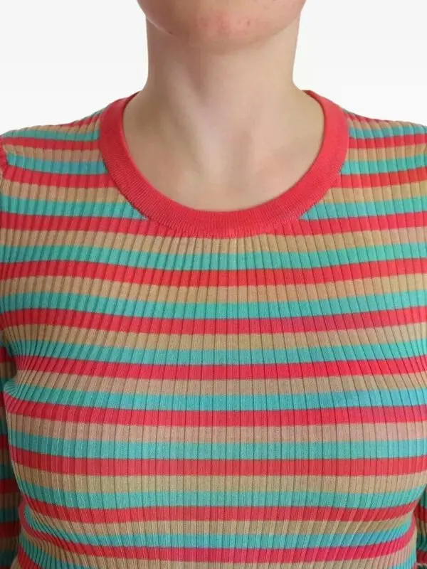 Dolce & Gabbana Ribbed Knit Striped Sweater