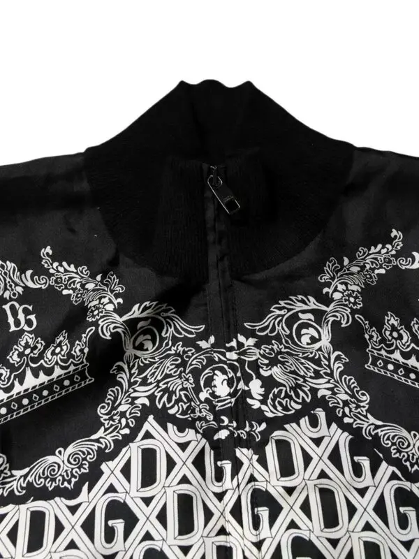 Dolce & Gabbana Bandana Print Zip-up Sweater