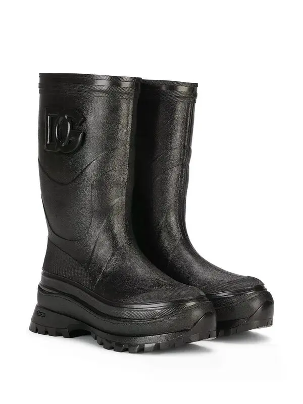 Dolce & Gabbana Embossed Logo Boots