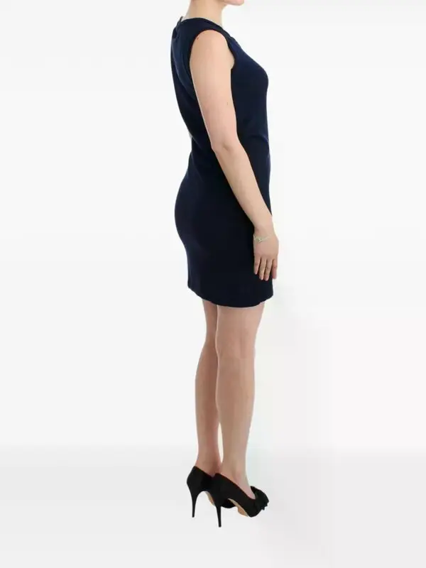 John Galliano Sleeveless Mini Dress With Scallop Trim