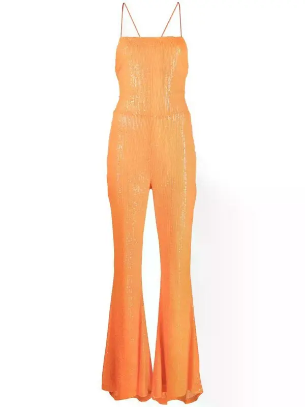 ROTATE BY BIRGER CHRISTENSEN Sequin Embellished Jumpsuit - Orange