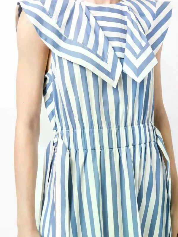 3.1 Phillip Lim Striped Asymmetric Midi Dress
