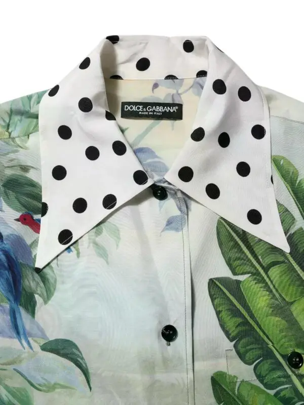 Dolce & Gabbana Floral Print Silk Shirt
